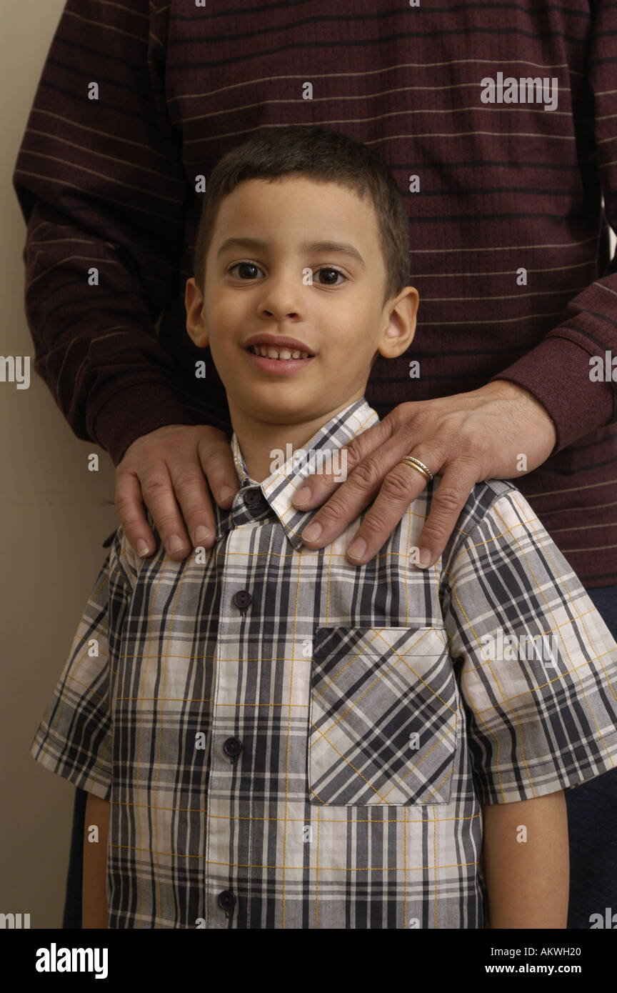 A portrait of a Hispanic father and son Stock Photo - Alamy