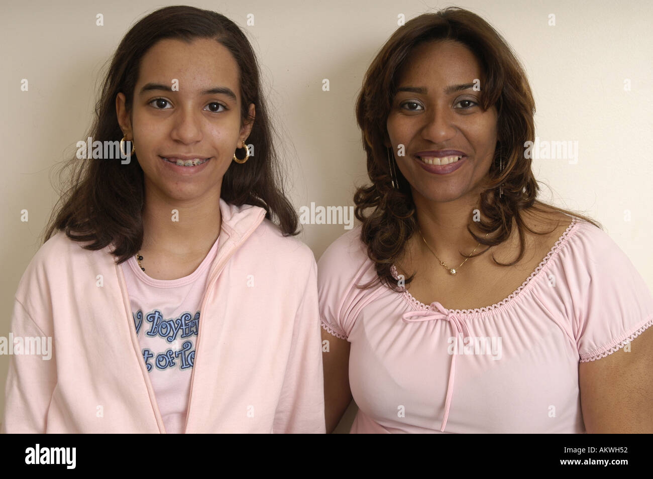 A family portrait of a latin family Stock Photo - Alamy