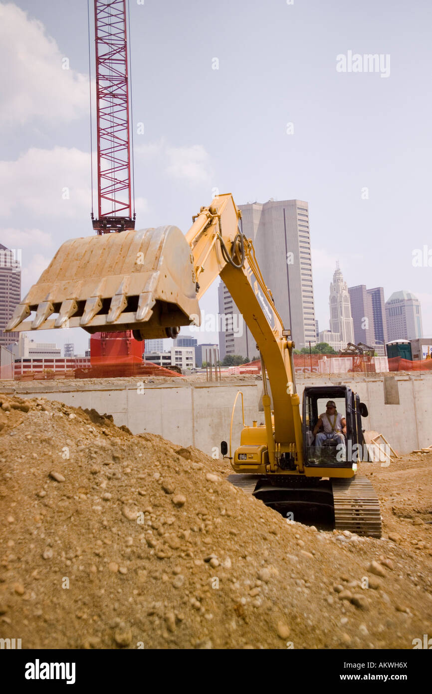Excavating site for new building Stock Photo - Alamy