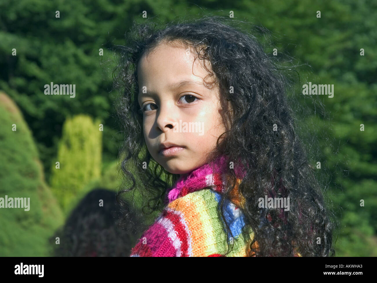 young girl looking back Stock Photo - Alamy