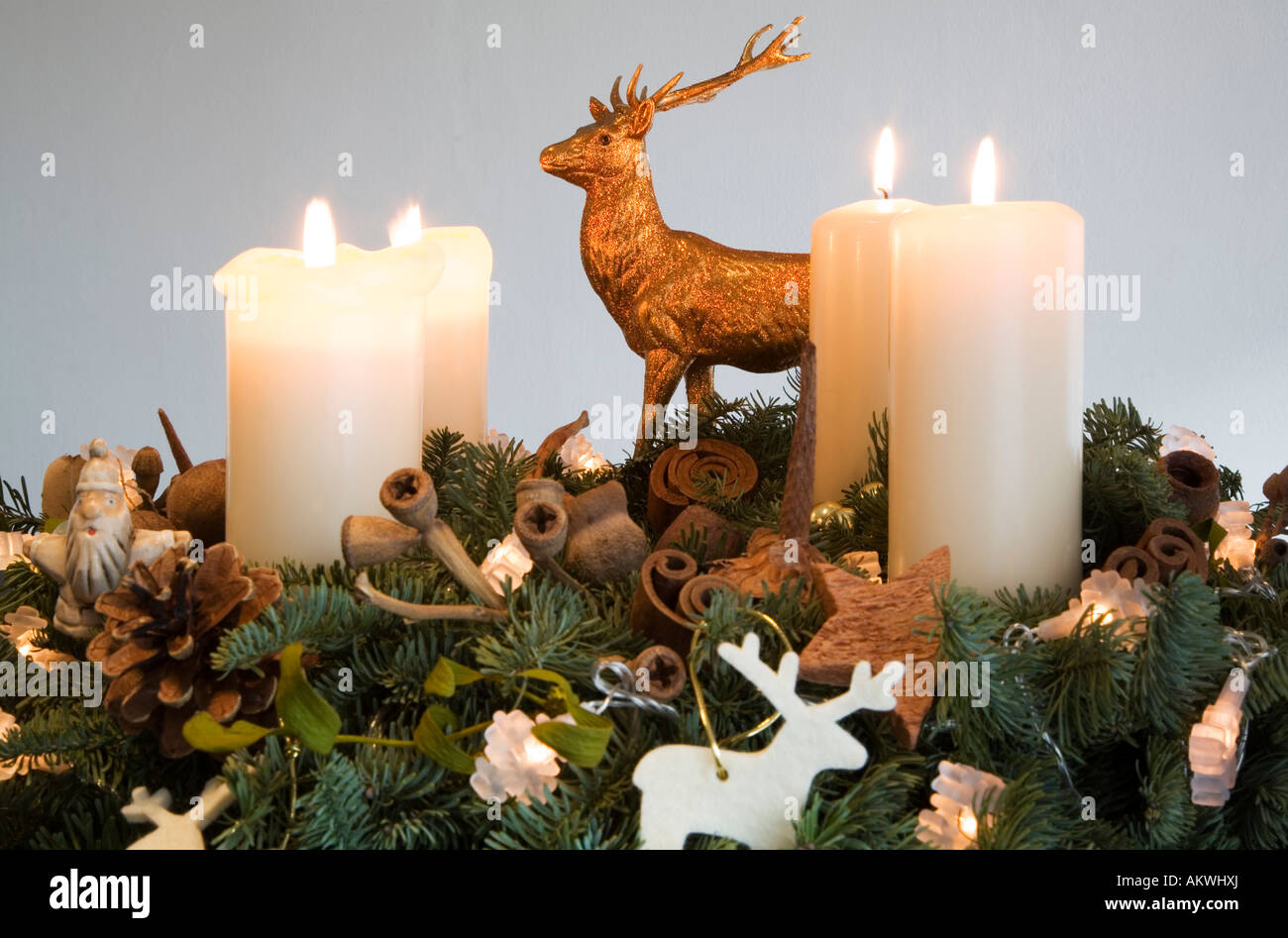 Advent wreath, close-up Stock Photo - Alamy