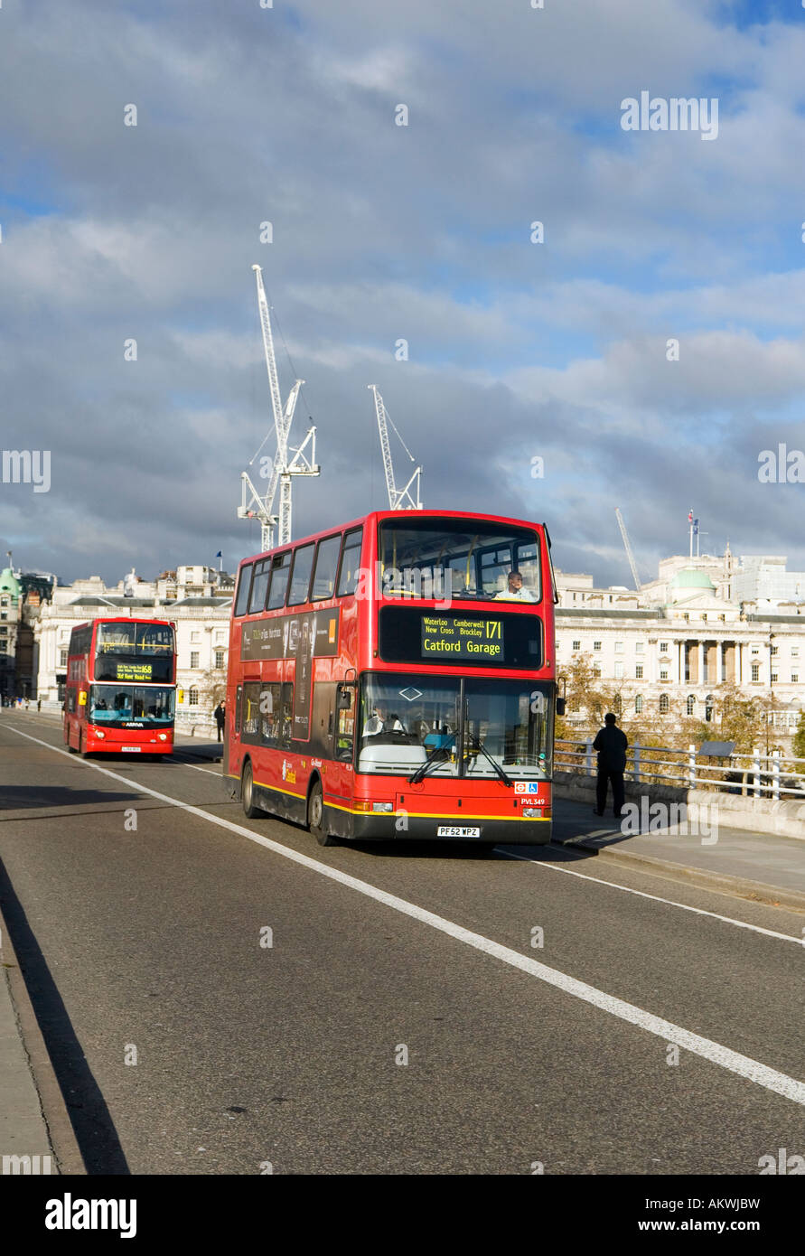 Red Double Decker bus in London Stock Photo - Alamy