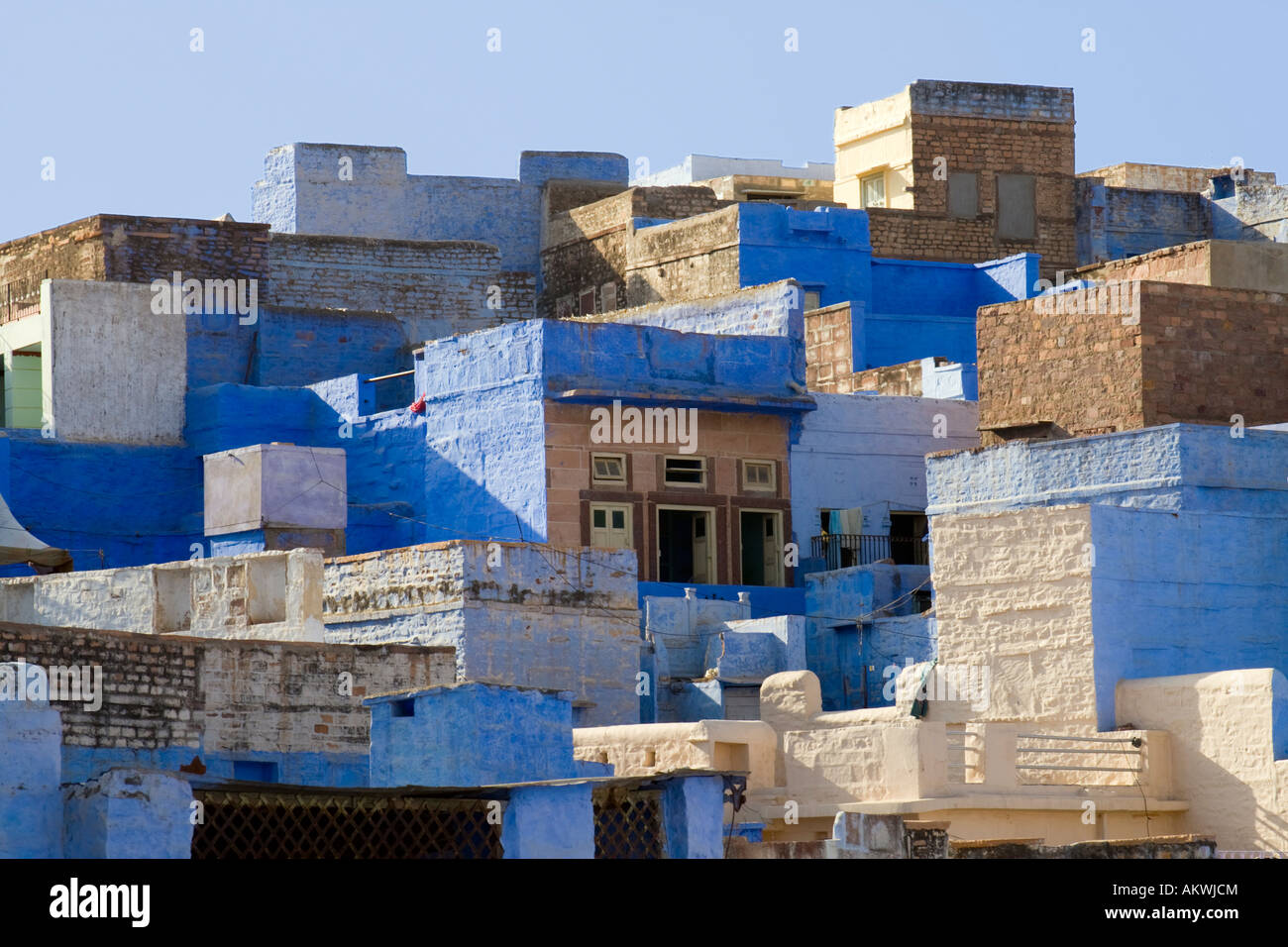 Blue houses in Jodhpur, India. Horizontal shot Stock Photo - Alamy