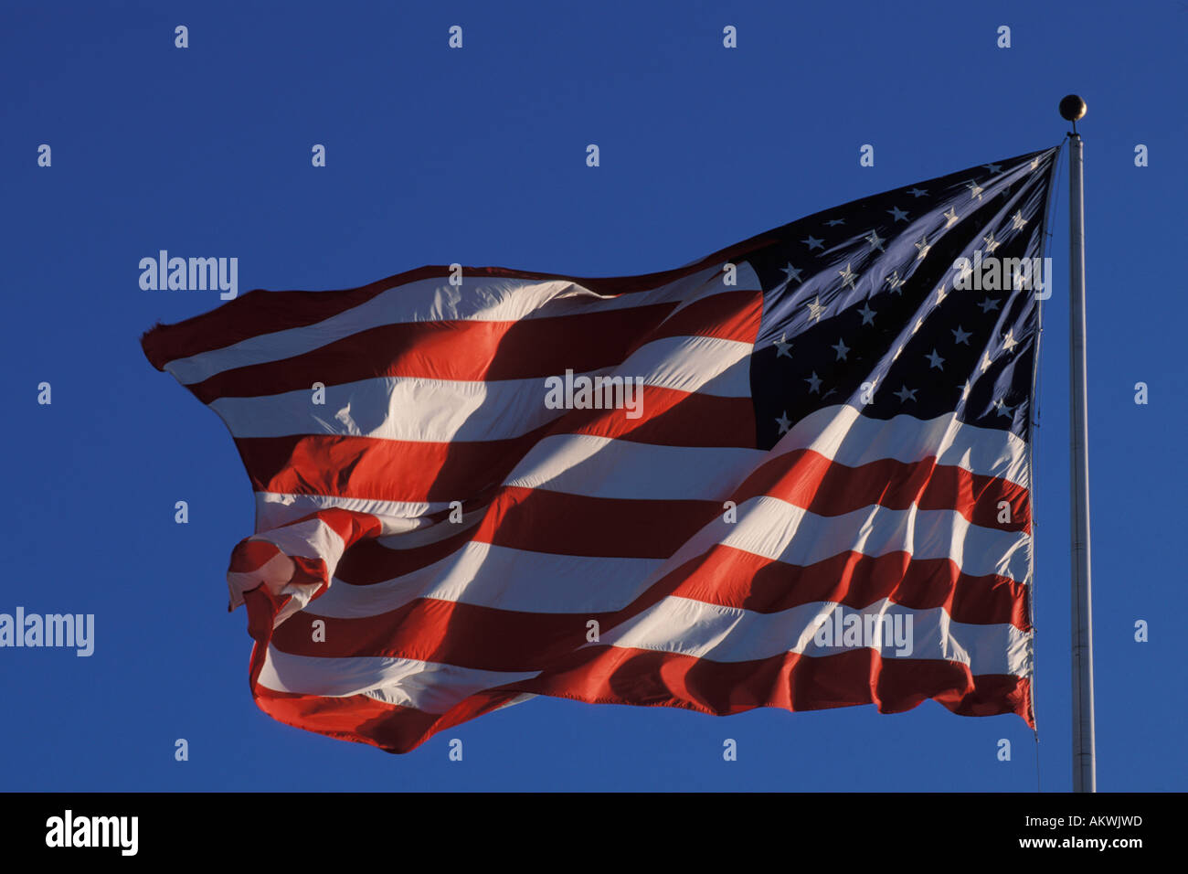 Flags, American flag in wind Stock Photo - Alamy