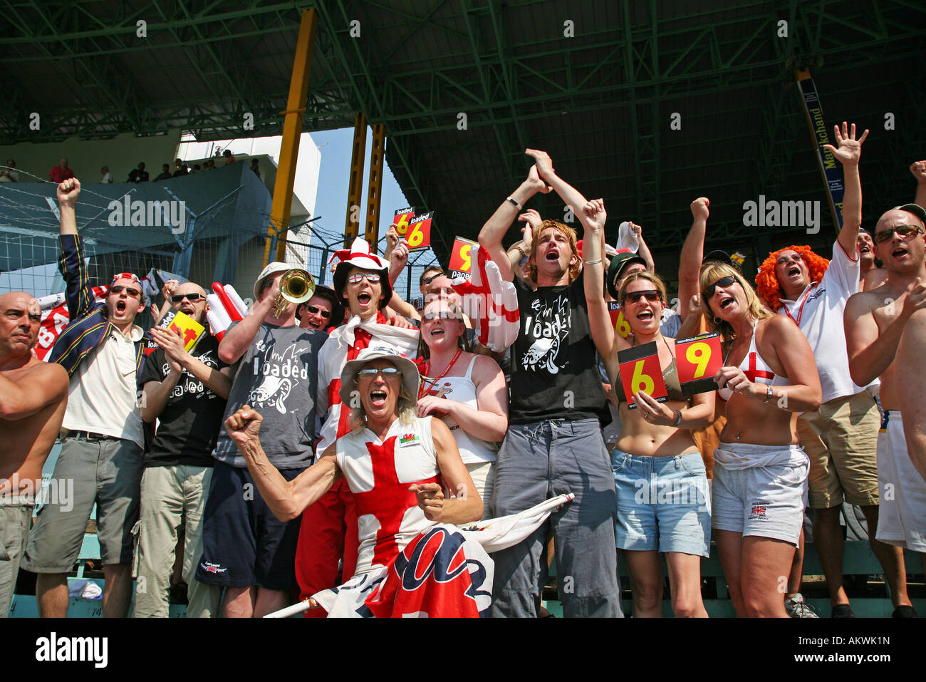 barmy army england cricket fans singing song Stock Photo - Alamy
