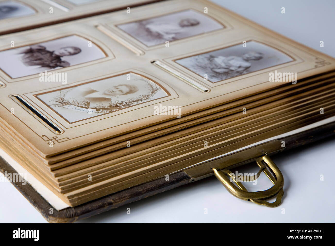 Old photo album, close-up Stock Photo - Alamy
