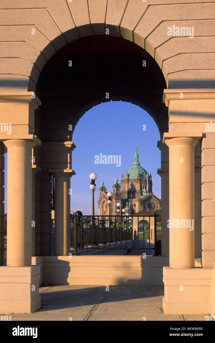 ST.PAUL CATHEDRAL THROUGH ARCHWAY; DOWNTOWN ST.PAUL, MINNESOTA IN THE ...