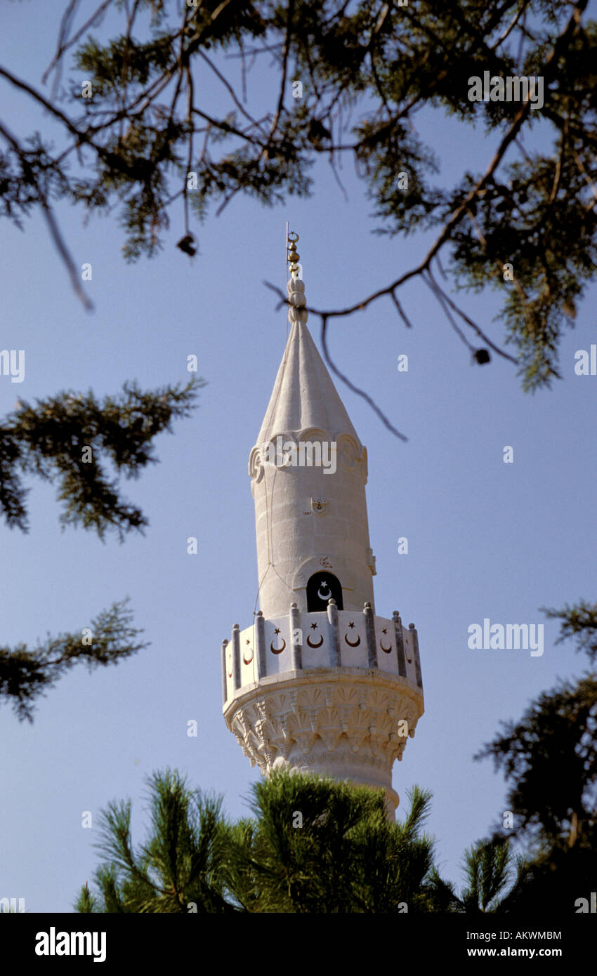 Asia, Middle East, Turkey, Bodrum. Mosque tower Stock Photo - Alamy