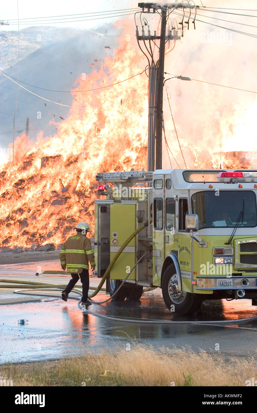 Fire fighters scene industrial hi-res stock photography and images - Alamy