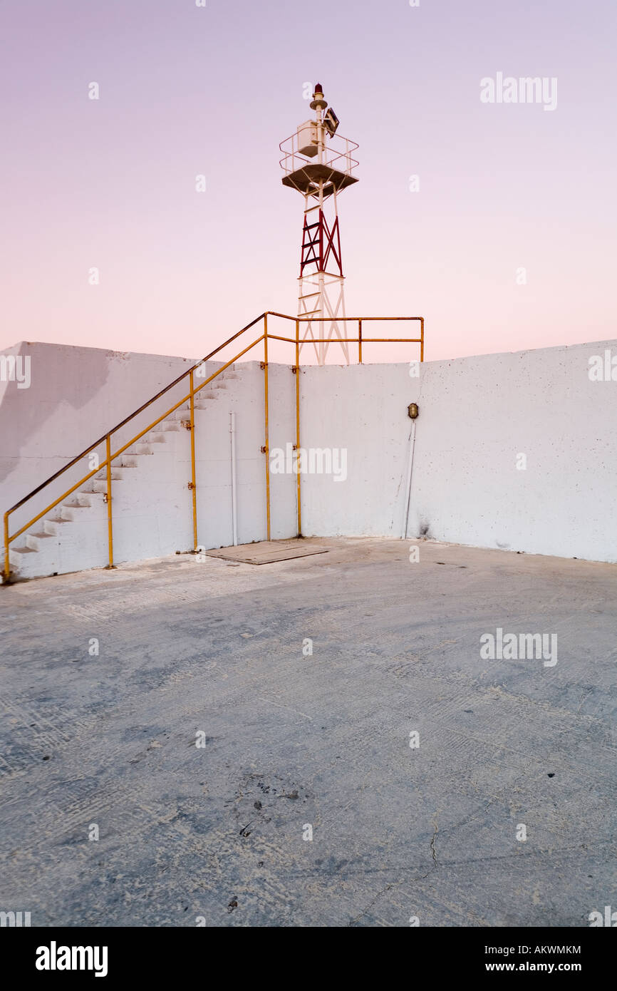 Greece, Crete, navigational light Stock Photo - Alamy
