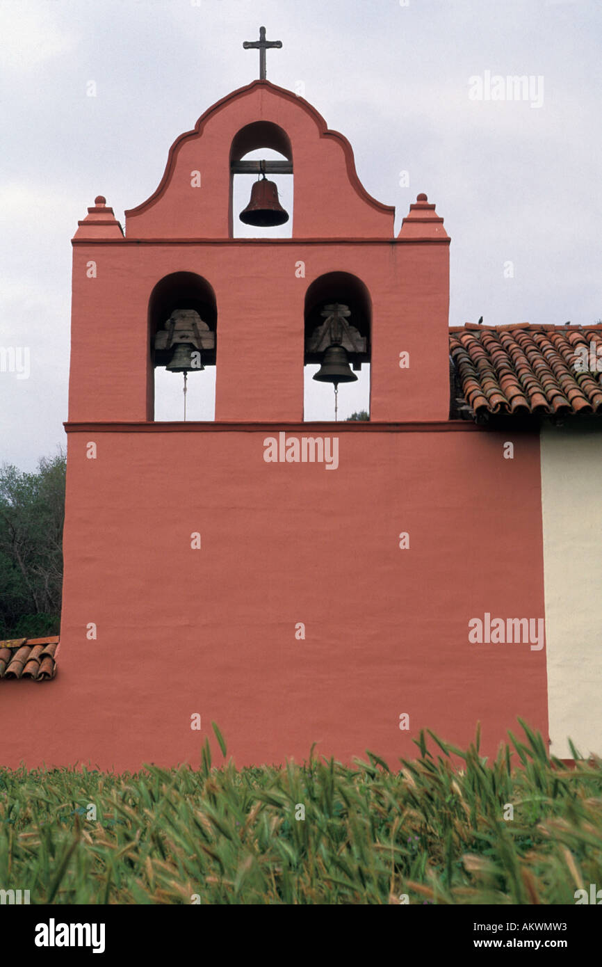 California, Missions, Bell Tower, La Purisima Mission Stock Photo - Alamy