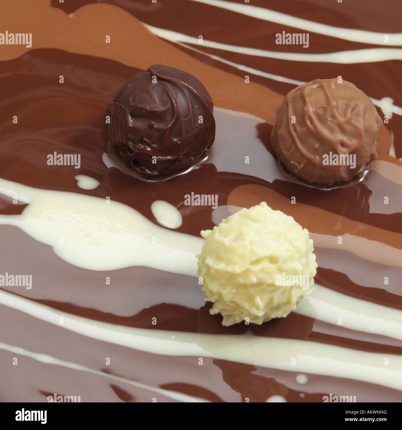 Chocolate truffles, close-up Stock Photo - Alamy