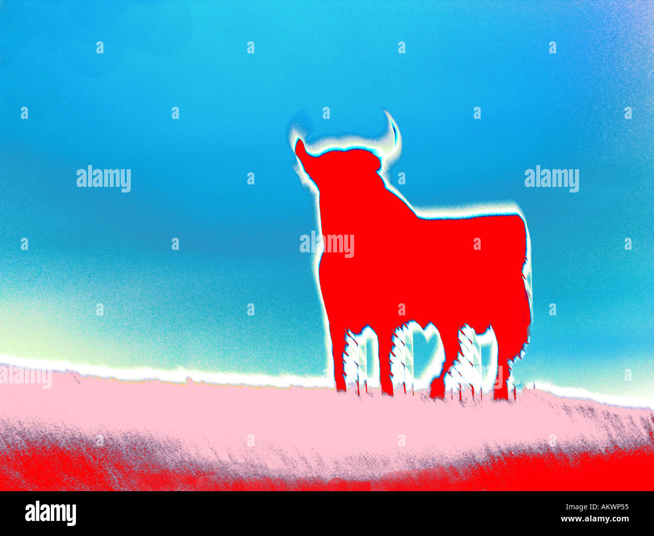 Bull statue field andalucia spain hi-res stock photography and images ...