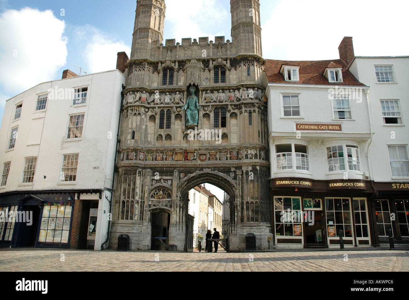 St Peter's Gate the entrance to the Cathedral grounds in Canterbury ...