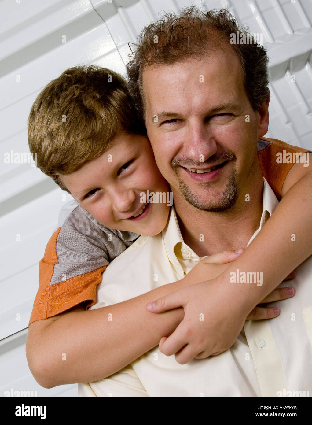 Happy father son heads hi-res stock photography and images - Alamy