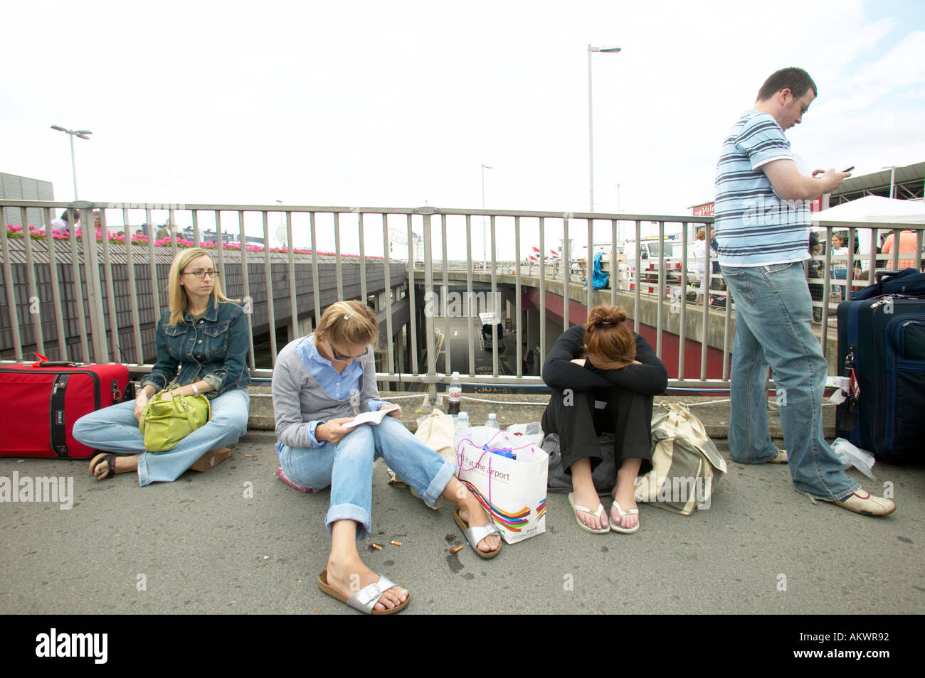 Strike at Heathrow Terminal Four London UK 2005 Stock Photo - Alamy