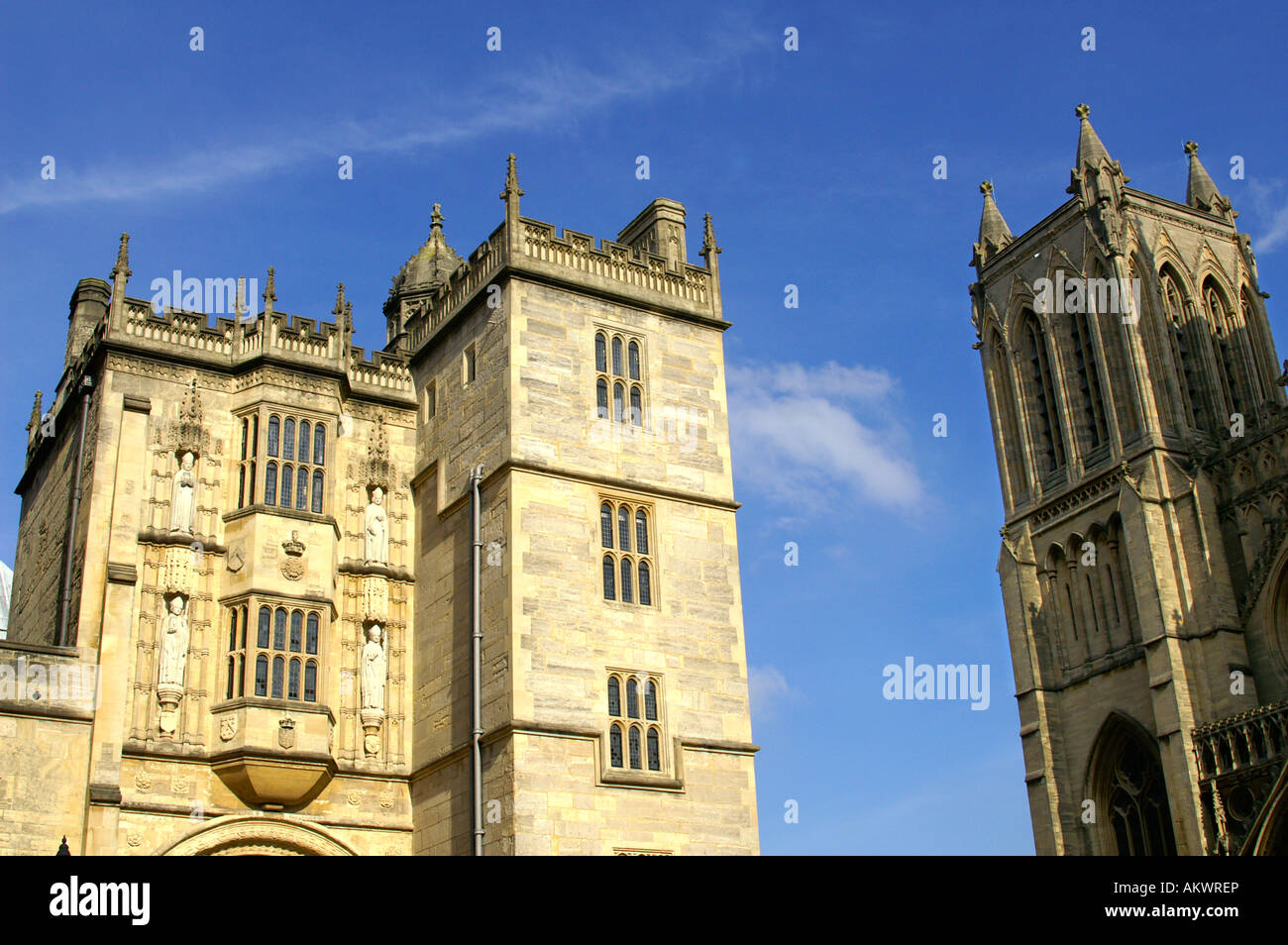 Bristol cathedral and old traditional building, UK Stock Photo - Alamy