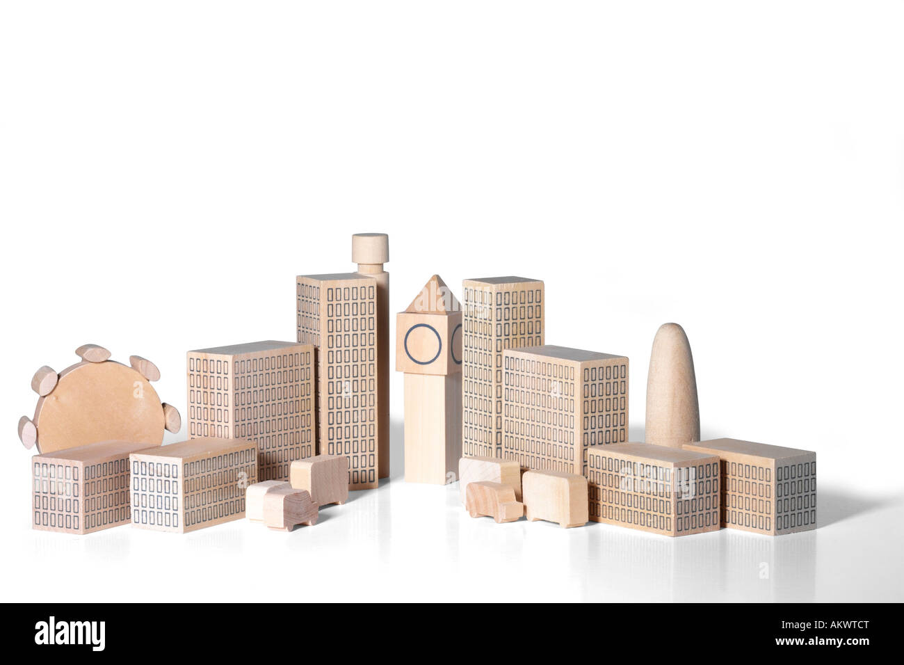 London skyline made out of wooden blocks Stock Photo - Alamy