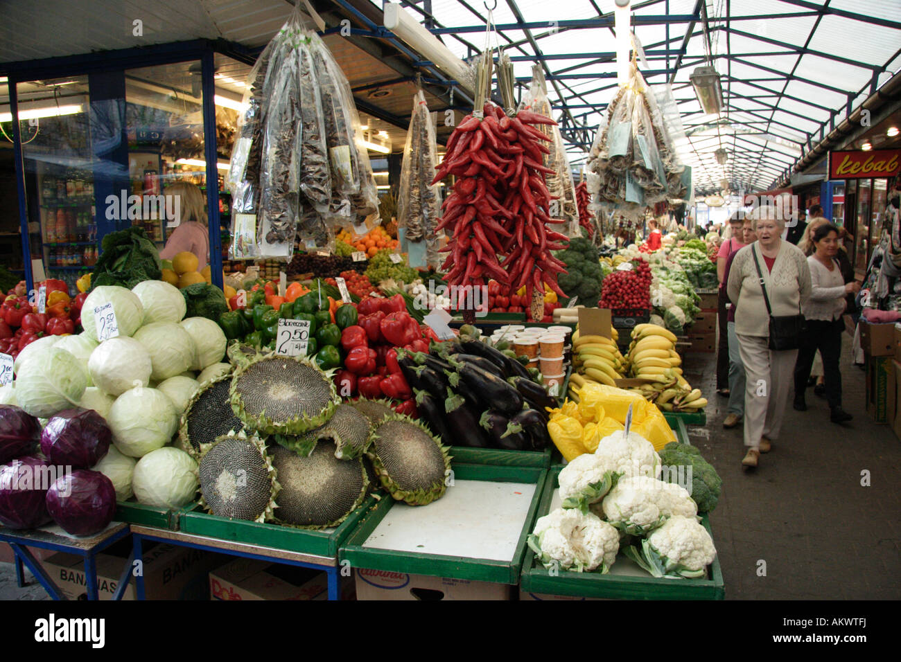The main indoor market at Krakow, Poland Stock Photo - Alamy