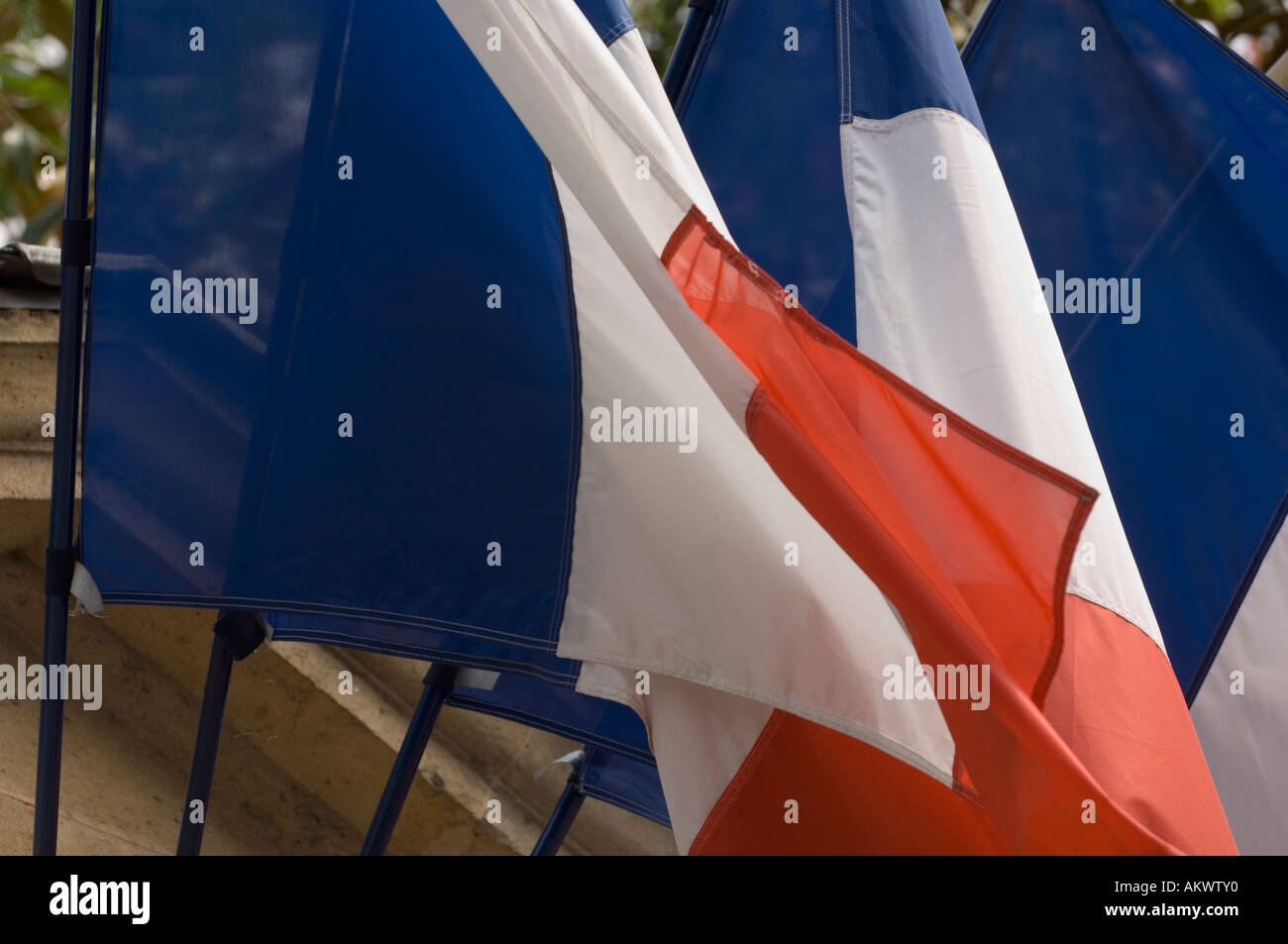 France, Paris, French flags Stock Photo - Alamy