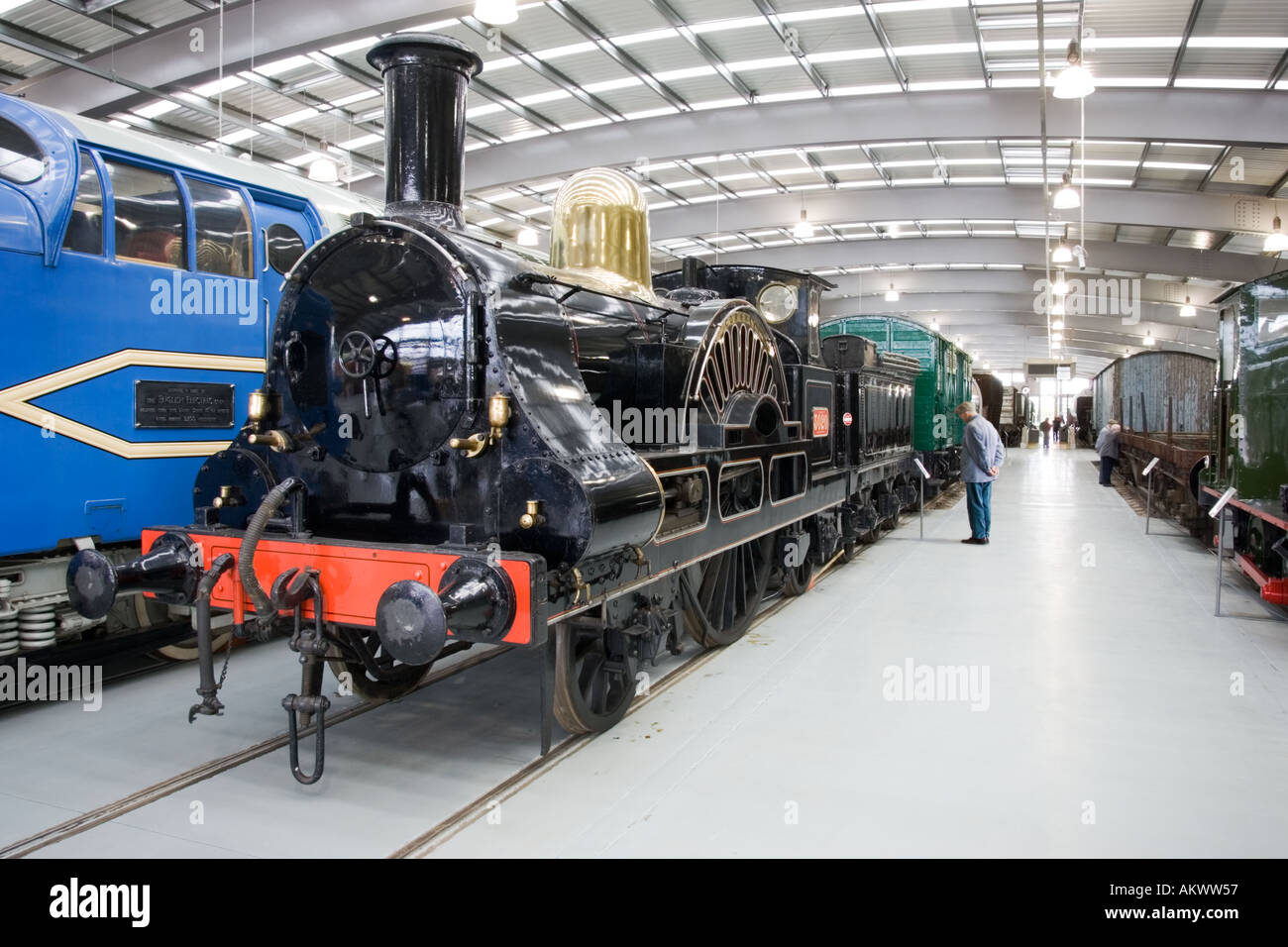 LNWR Locomotive Cornwall steam engine train at the Locomotion museum ...