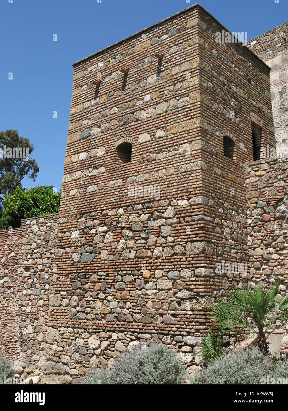The Alcazaba fortress, Malaga, built in the 11th century. One of the ...