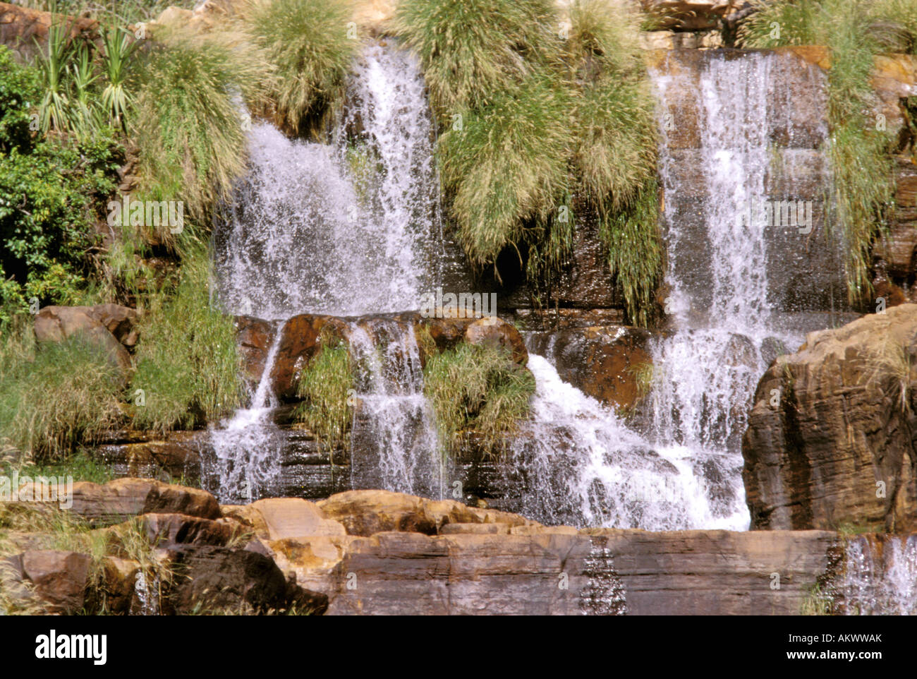 Australia, Western Australia, the Kimberley. Kings Cascade Stock Photo ...