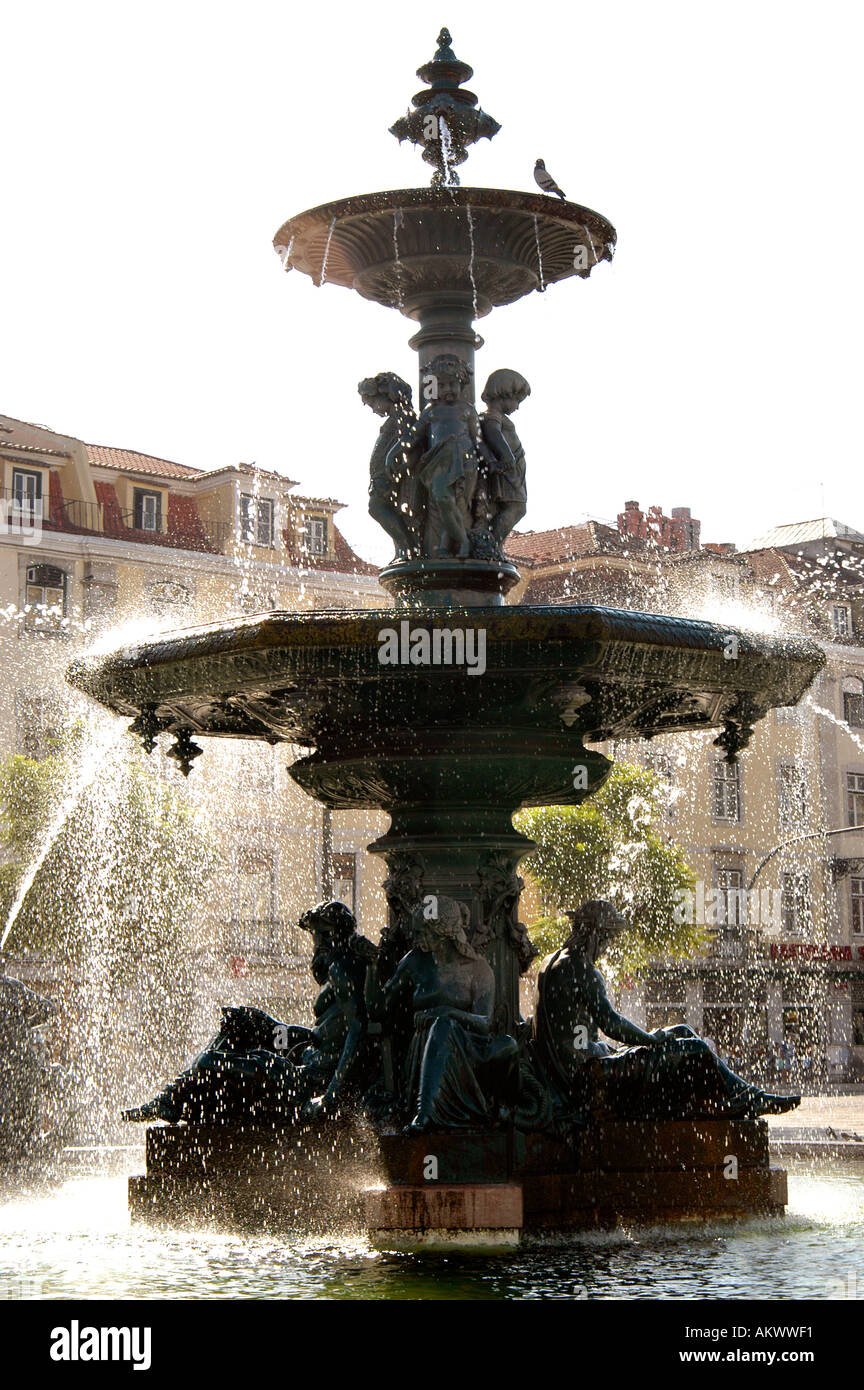 Lisbon Fountain Portugal Stock Photo - Alamy