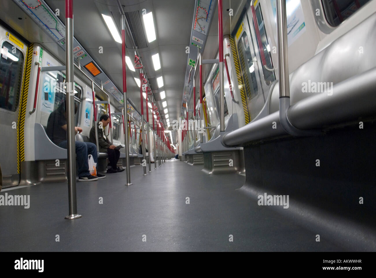 Interior of a Hong Kong Underground MTR Train Stock Photo - Alamy