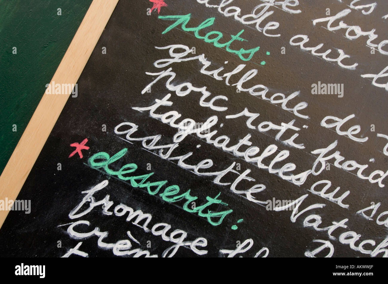 France, Paris, Menu Stock Photo - Alamy