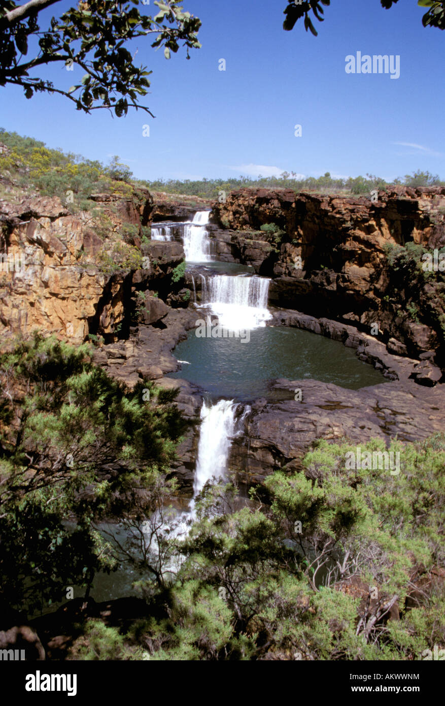 Australia, Western Australia, The Kimberley. Mitchell Falls Stock Photo ...