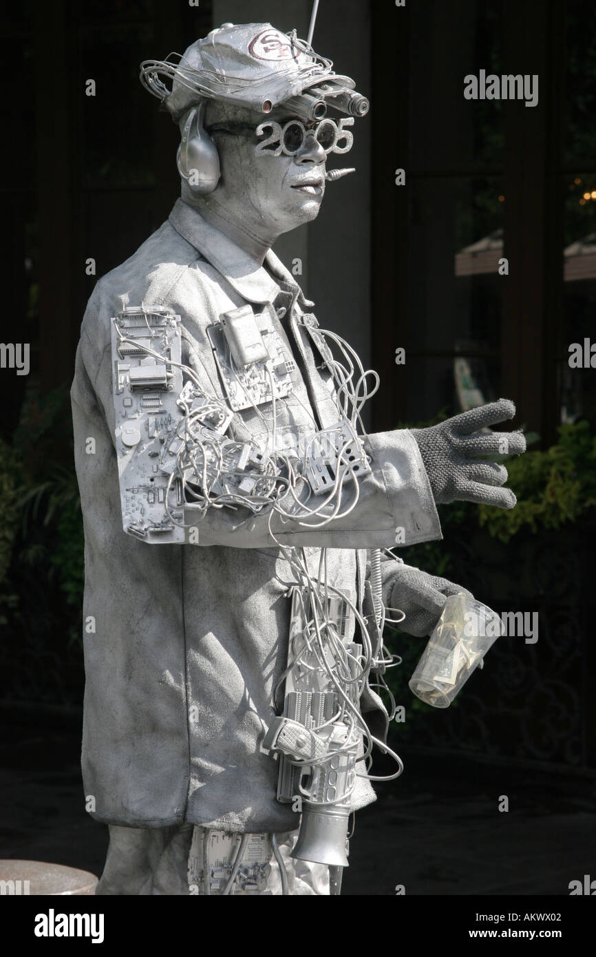 Street performer in Jackson Square New Orleans Louisiana USA Stock ...