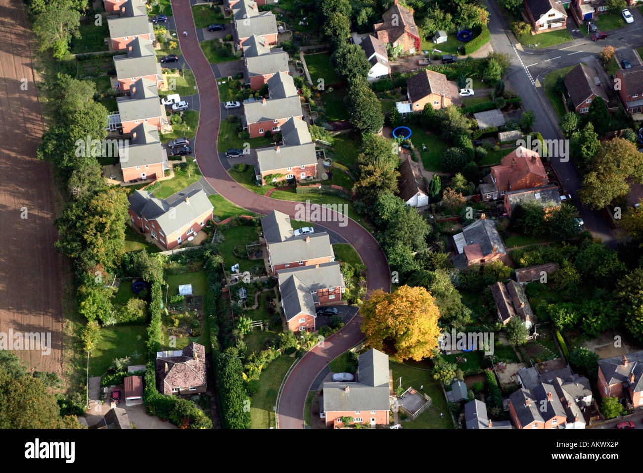 Aerial view of modern accommodation uk hi-res stock photography and ...