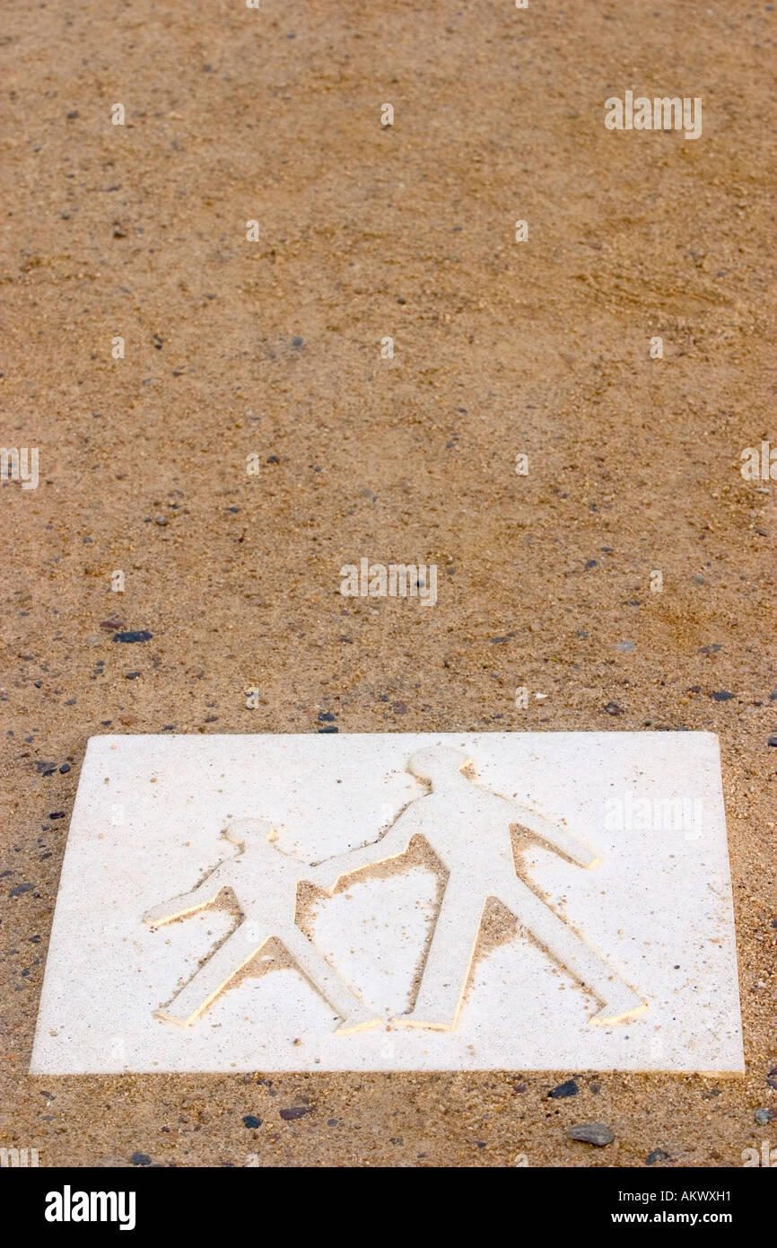 Pedestrian protected way paint on the street in france Stock Photo - Alamy