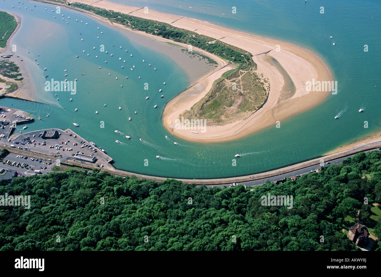 France, Calvados, Dives sur Mer, harbour (aerial view Stock Photo - Alamy