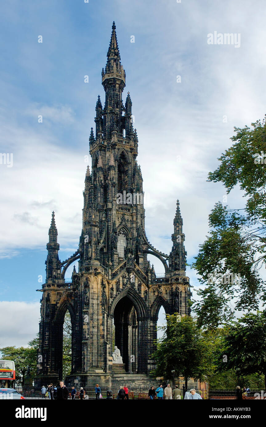 Sir Walter Scott Monument Stock Photo - Alamy
