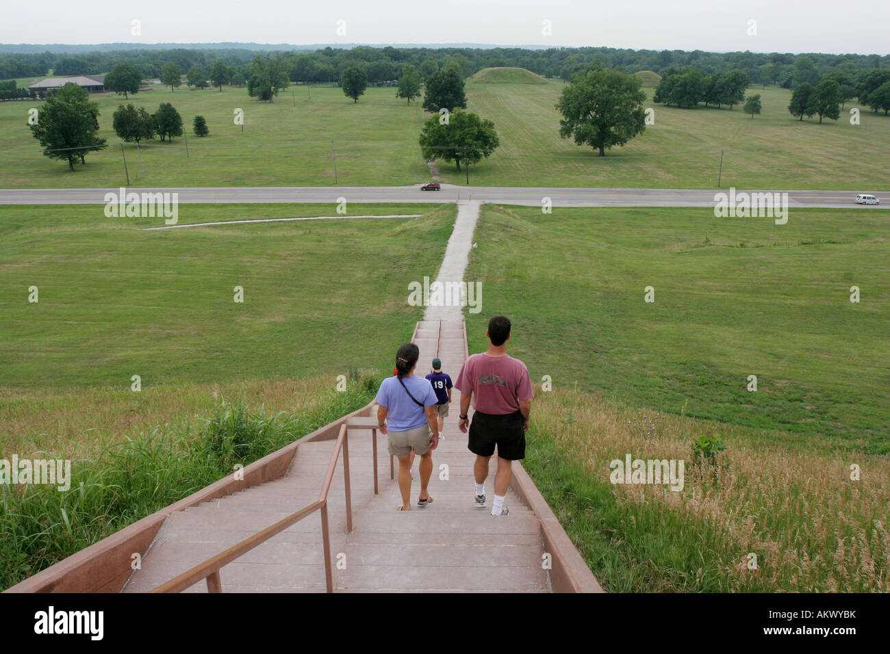100 foot Monks Mound Cahokia Mounds State Historic Site Stock Photo - Alamy