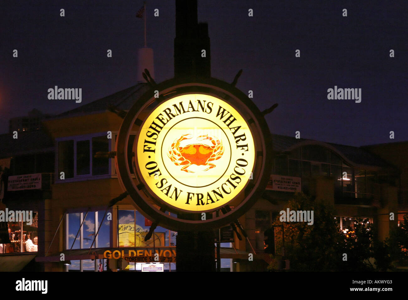 sign for the fisherman's wharf, pier 39, San Francisco, California, USA ...