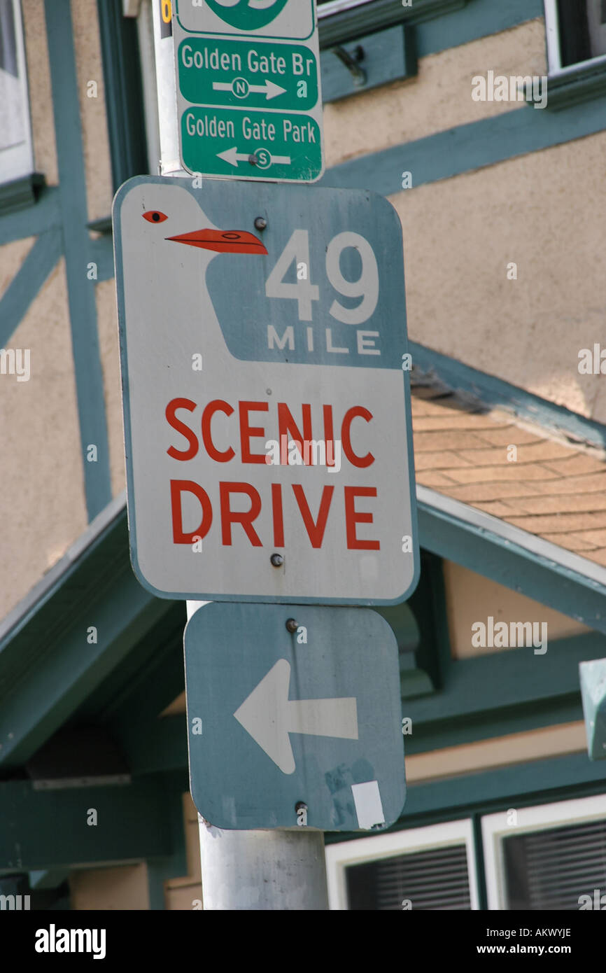 Sign, Scenic Drive, San Francisco, California, North America, USA Stock ...