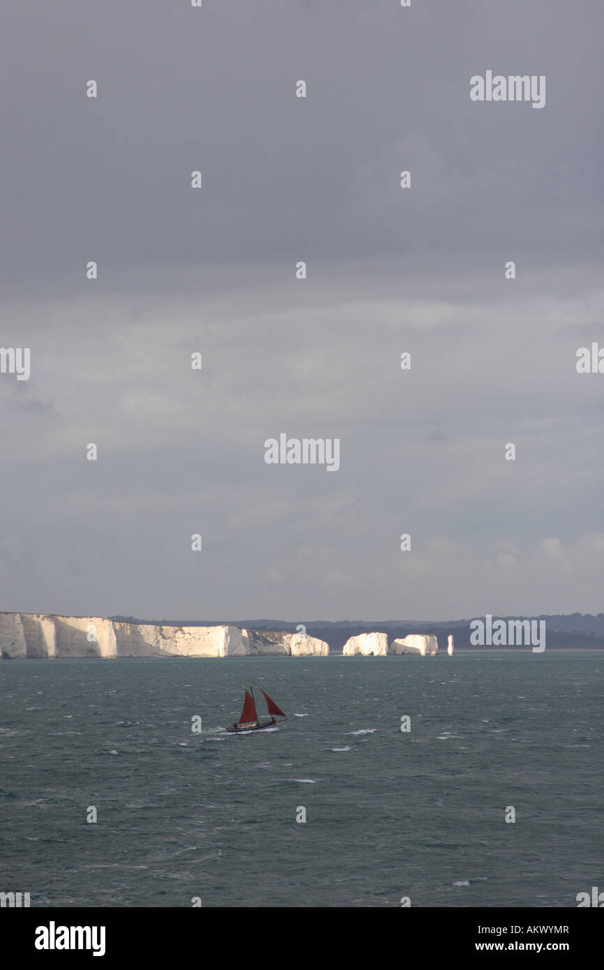 Old harry rocks dark hi-res stock photography and images - Alamy