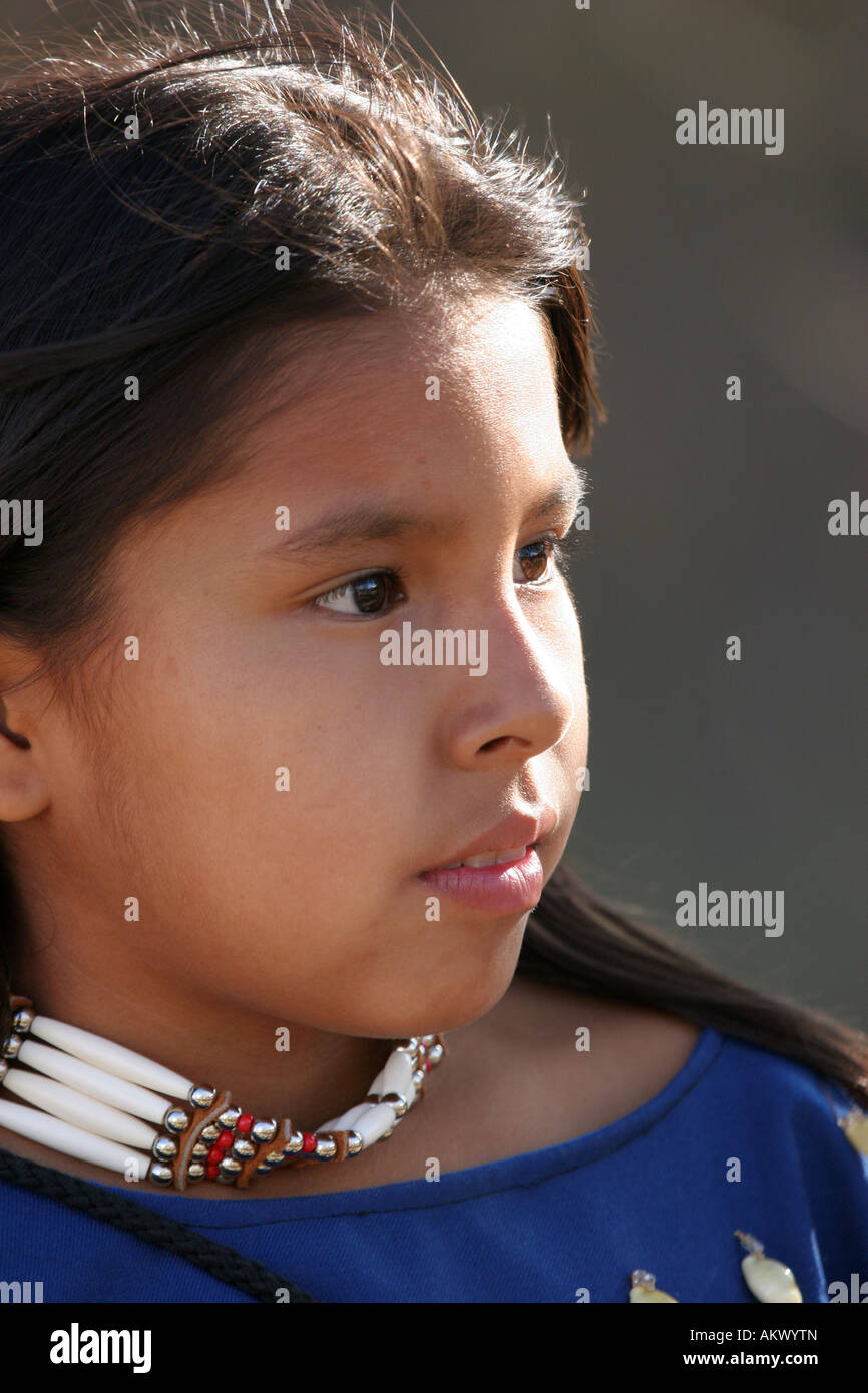 A young Native American Indian portrait profile of a child Stock Photo ...