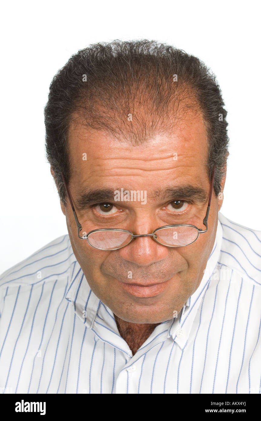 balding mature man showing hair loss Stock Photo - Alamy