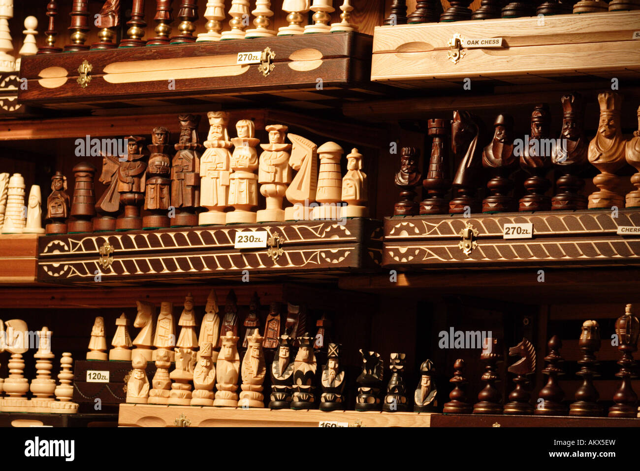 Traditional stall with wooden hand crafted and painted models, Cloth ...