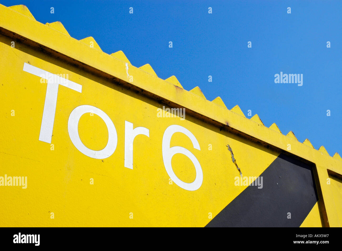 Yellow plant gate, gate six Stock Photo - Alamy