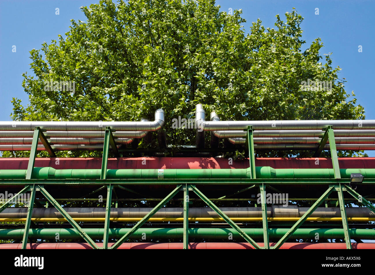 Pipelines in front of a tree Stock Photo - Alamy