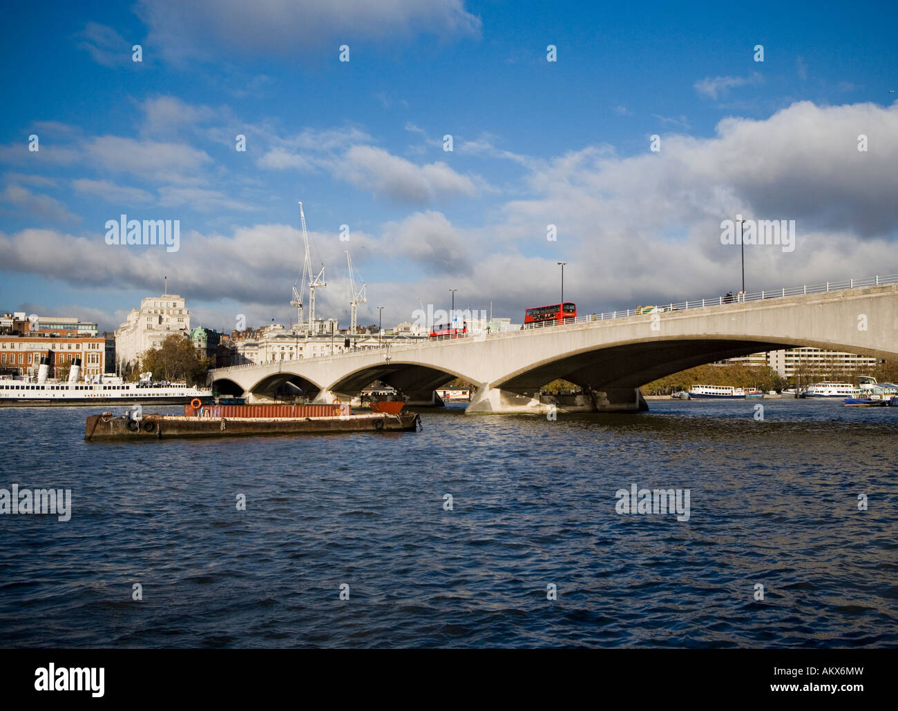 River Thames and Waterloo Brigde London England UK Stock Photo - Alamy