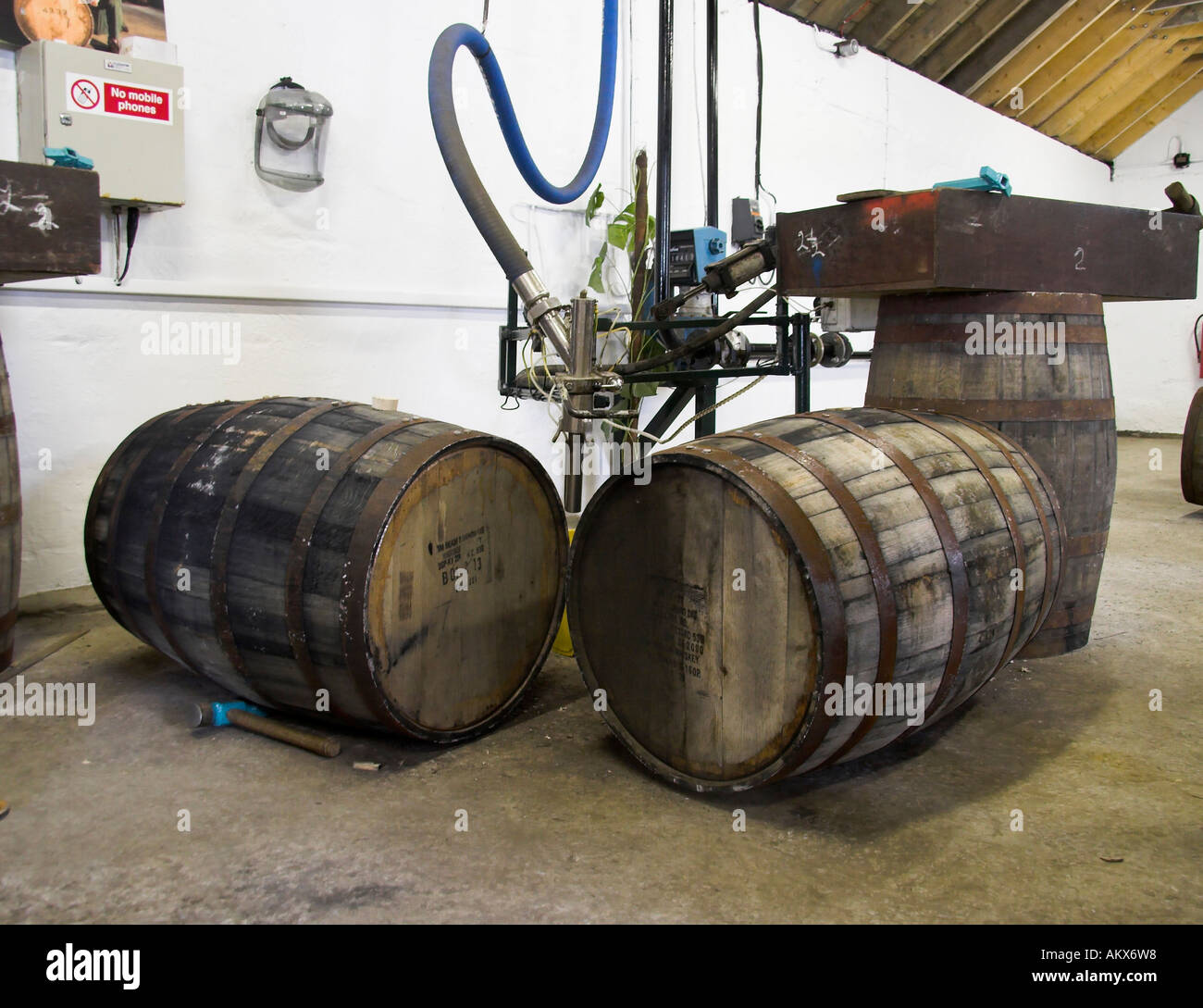 Filling station, Laphroaig distillery, Isle of Islay, Scotland Stock ...