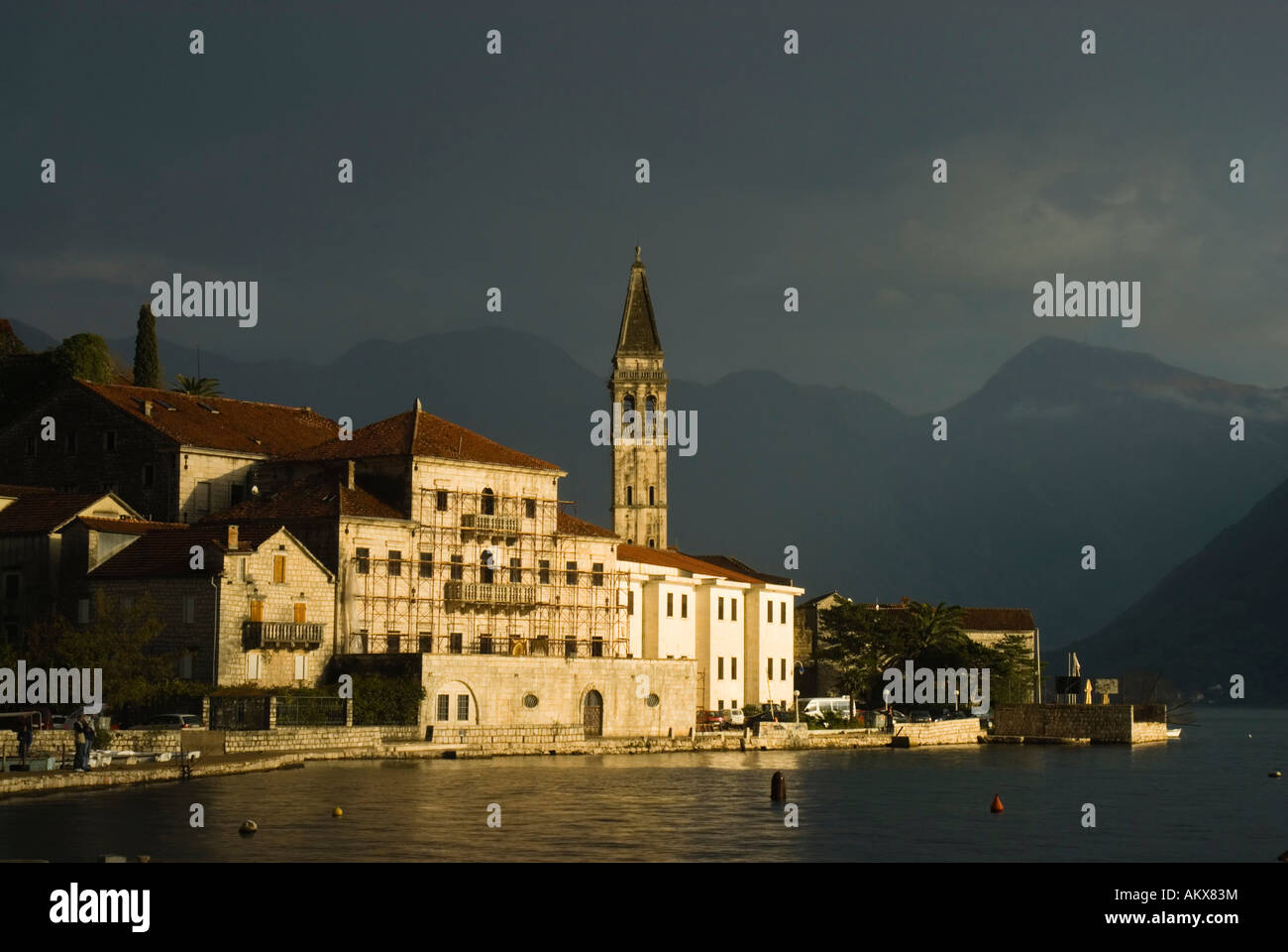 View of Perast town on the Gulf of Kotor, Montenegro Stock Photo - Alamy