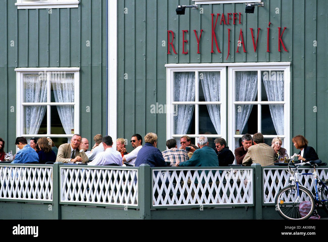 Iceland, Reykjavik, capital city, cafe terrace Stock Photo - Alamy