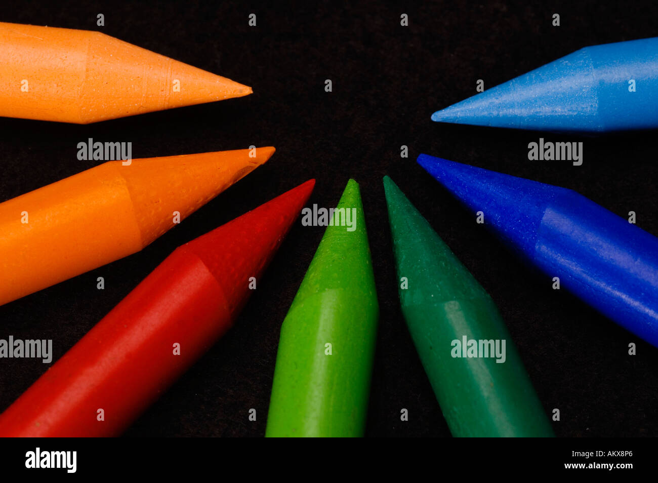 Colorful wax crayon Stock Photo - Alamy